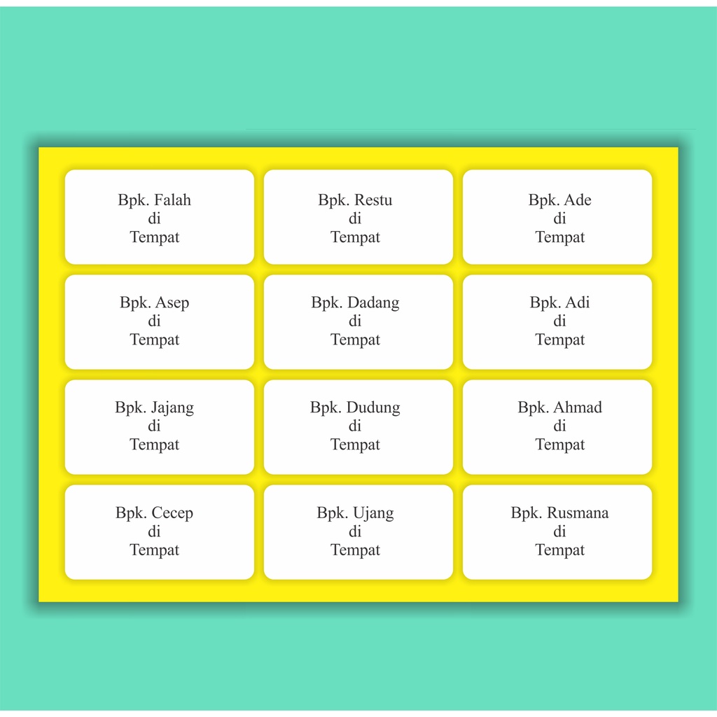 Jual JASA PRINT STICKER LABEL NAMA 103 POLOS TERMURAH | Shopee Indonesia