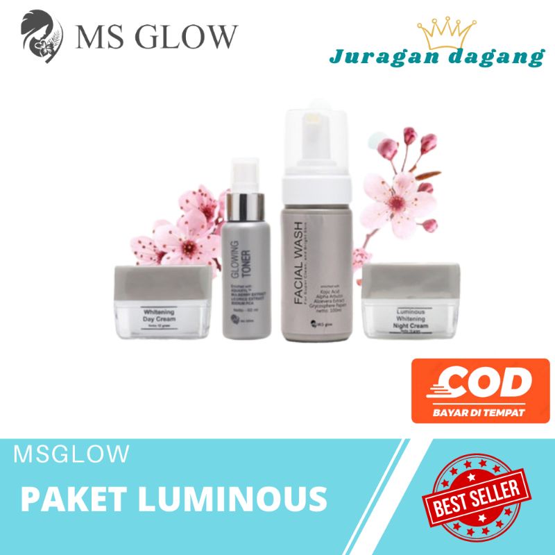 Jual PAKET LUMINOUS MSGLOW/ SKINCARE MSGLOW ASLI ORIGINAL/ PORI PORI BESAR & BOPENG | Shopee ...