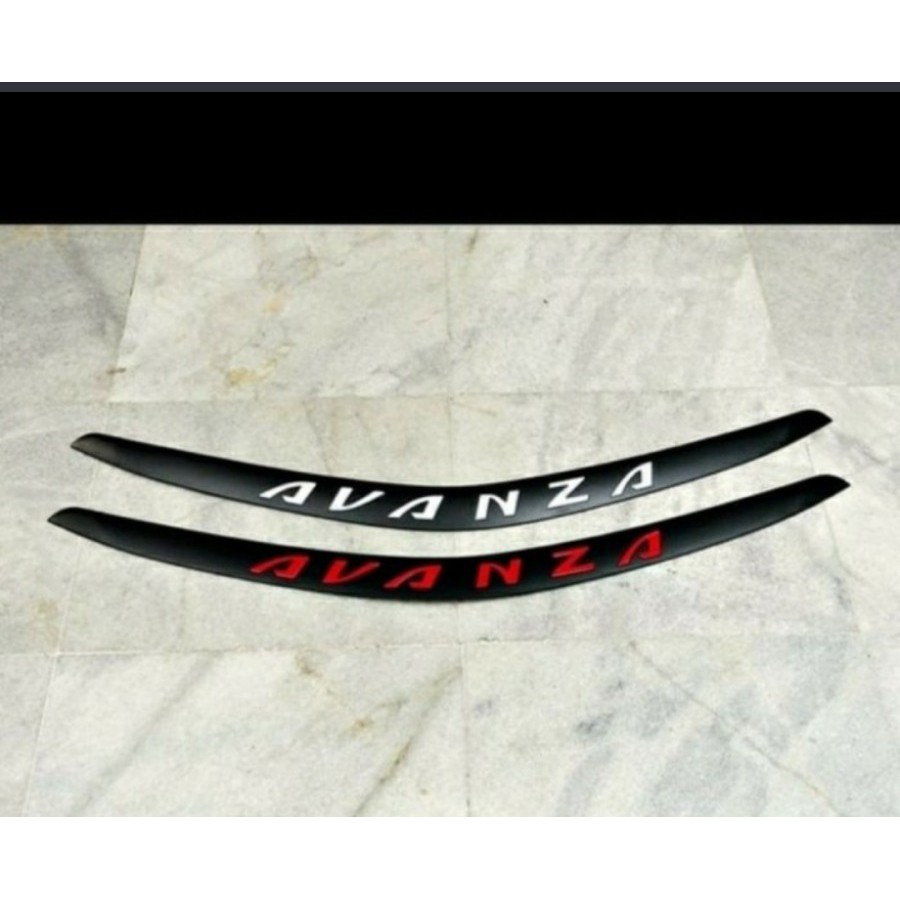 Jual List Lis Kap Mesin Hitam Doff Emboss Merah Putih Avanza 2016up ...