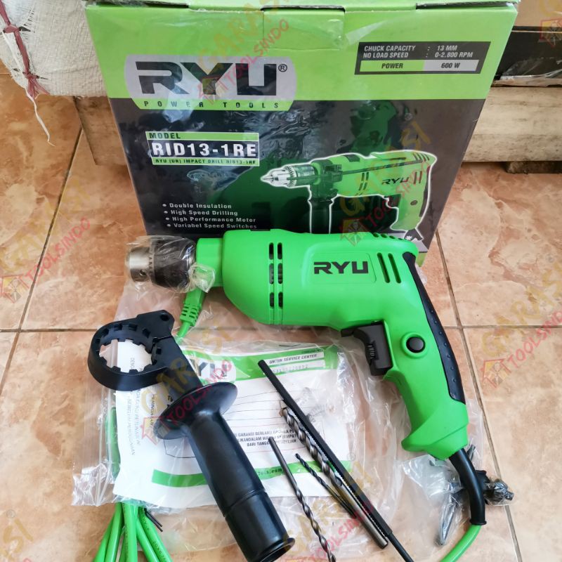 Jual mesin bor tembok RYU RID13-1RE mesin bor 13mm ryu tekiro bor impact impak bor beton 13 mm ...