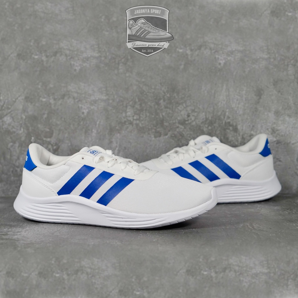 Jual Sepatu Running Pria Adidas Lite Racer 2.0 White Royal Blue 100% ...
