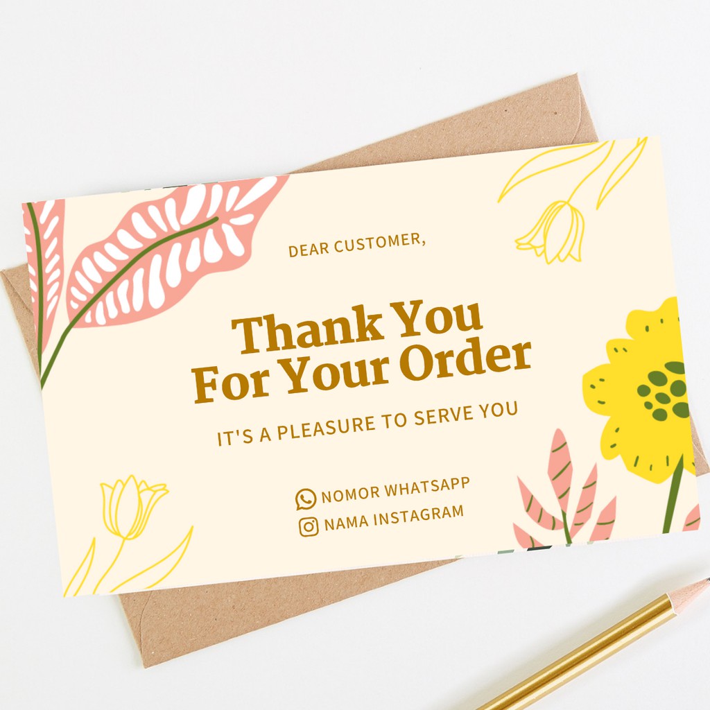 Jual [Isi 25] Kartu ucapan olshop - thankyou card - label alamat - kartu ucapan terimakasih ...