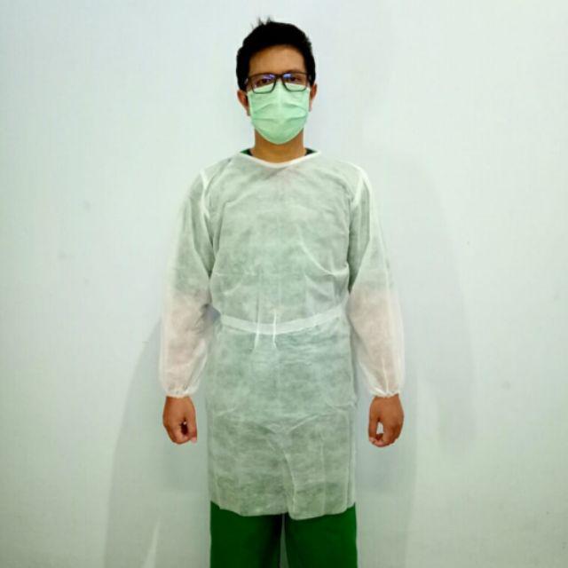 Jual Baju hazmat anti virus apd corona /disposable gown/ baju steril ...