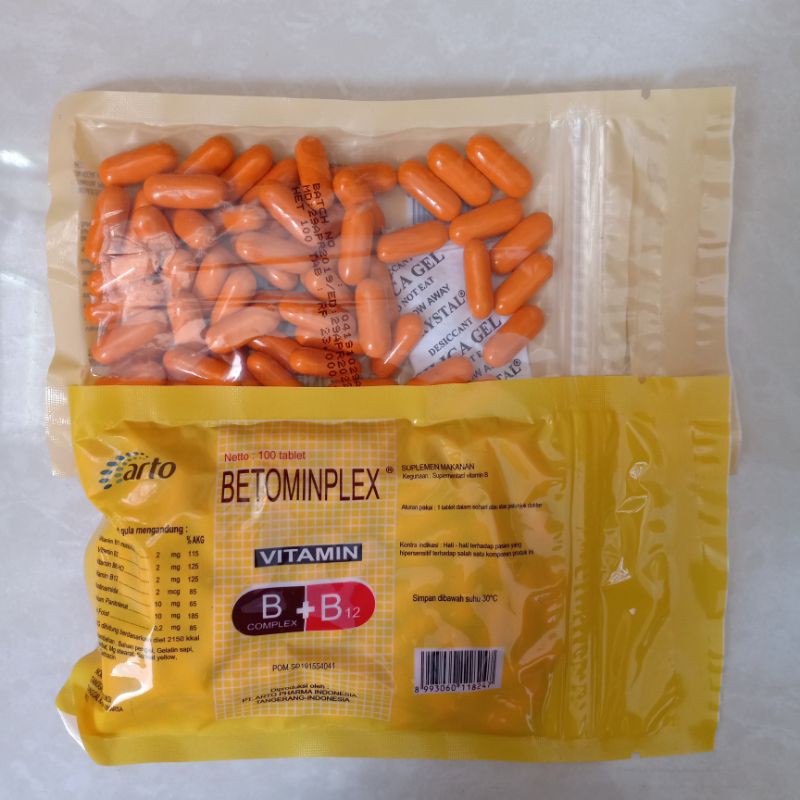 Jual Betominplex Vitamin B Complex + B12 100's(Sachet), Betominplex ...