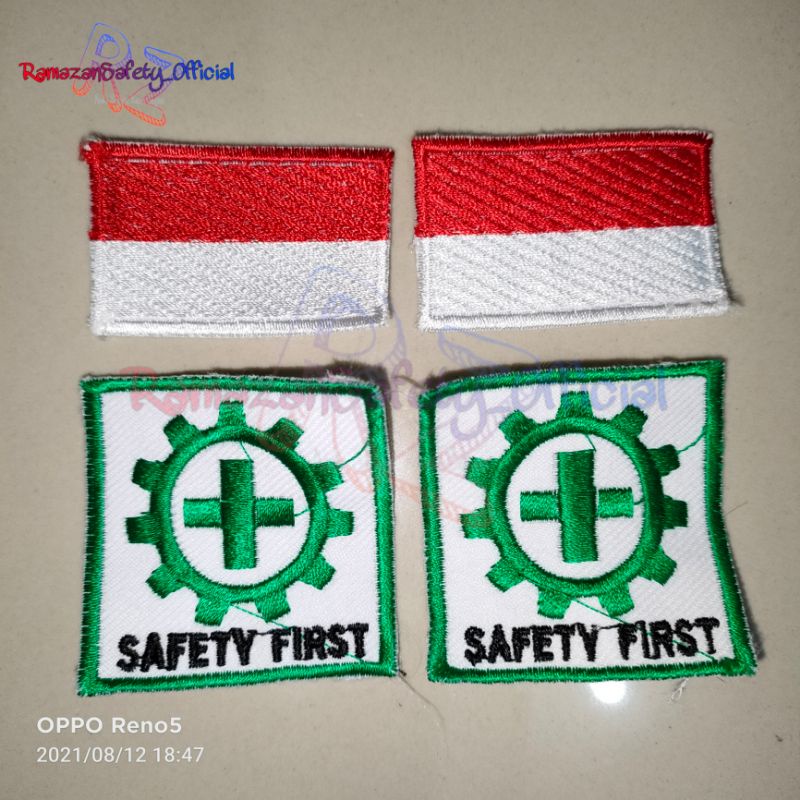 Jual Logo K3 Kotak Safety First dan Bendera Merah Putih Sepaket ...