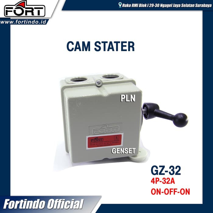 Jual Cam Starter / OHM Saklar / COS / Genset / Handle 4P 32A GZ FORT ...