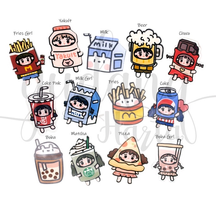 Jual Pin Akrilik Kostum Makanan Pin Bros Food Custom Unik GH 208459 ...