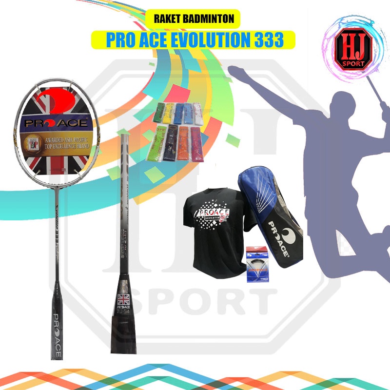 Jual Raket Badminton Original Pro Ace Evolution 333 Bonus Komplit ...