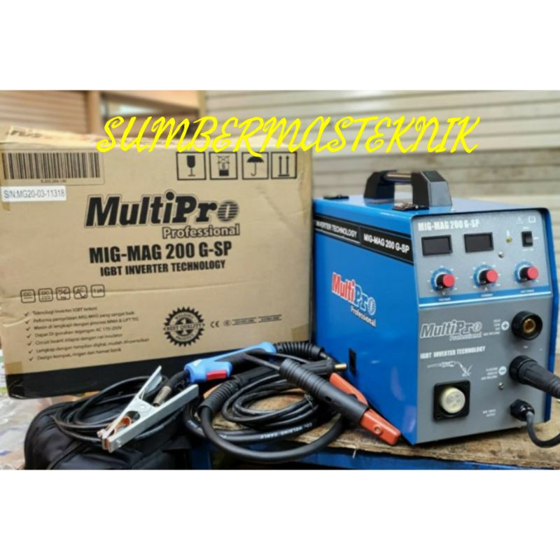 Jual MESIN LAS CO2 MULTIPRO MIG 200 TRAVO LAS MULTIPRO MIG MAG 200 G-SP INVERTER LAS CO2 ...