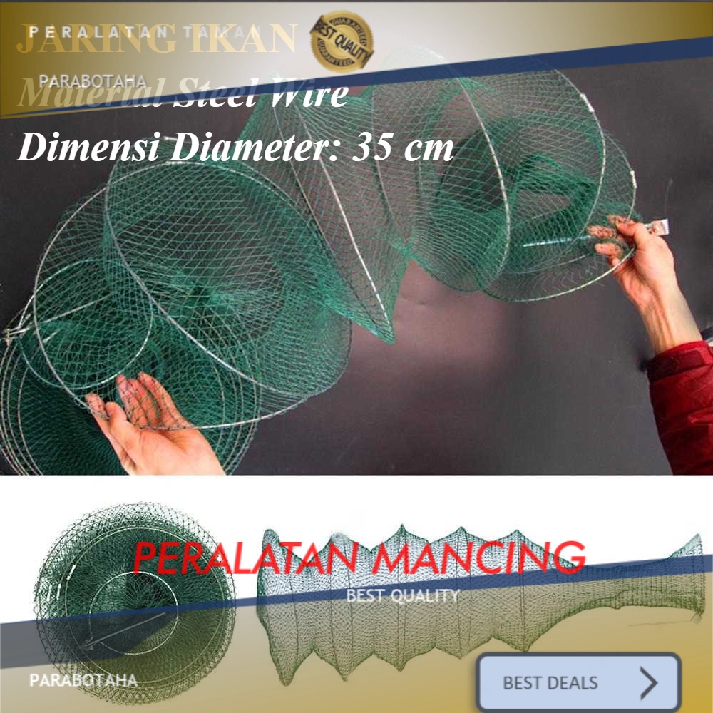 Jual Relefree Jaring Pancing Ikan Shrimp Fishing Net Cage Foldable ...