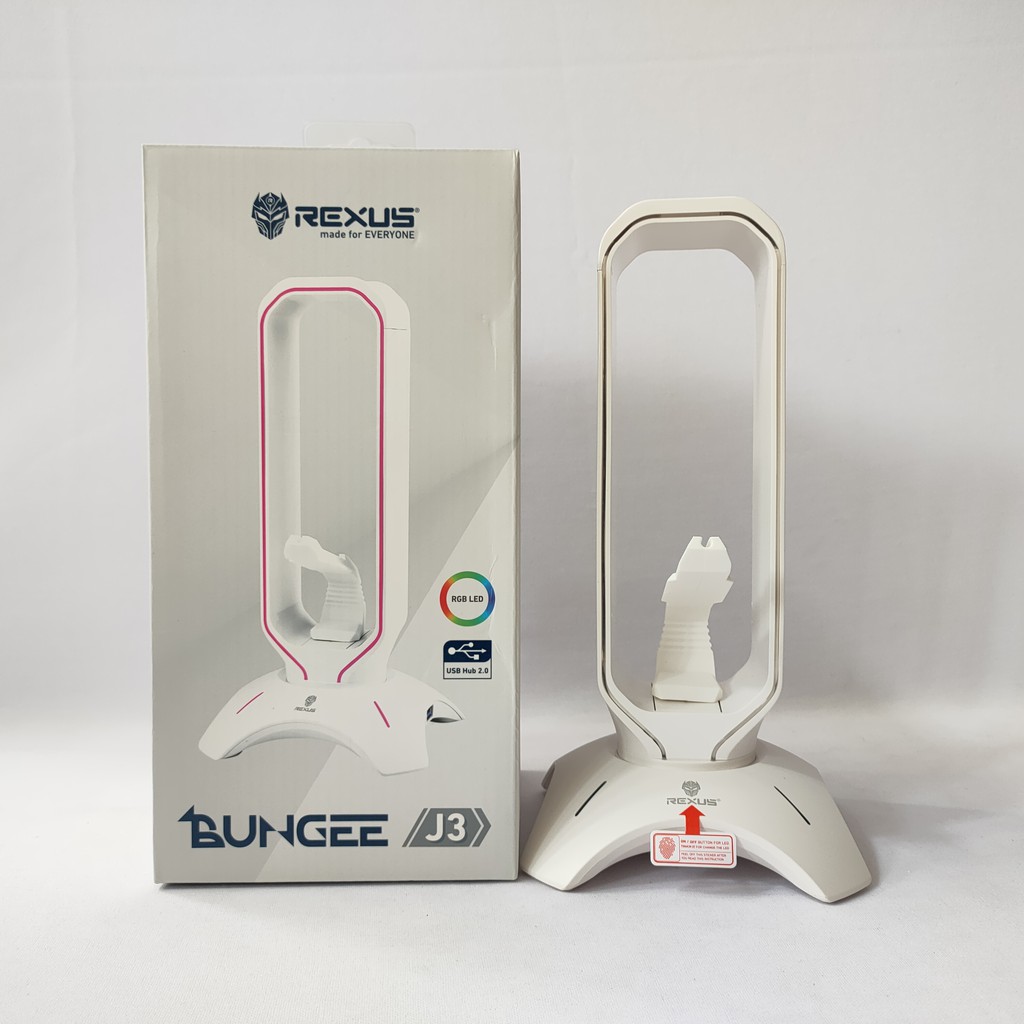 Jual Rexus Bungee J3 Headset Stand RGB LED 3 in 1 - Putih | Shopee ...