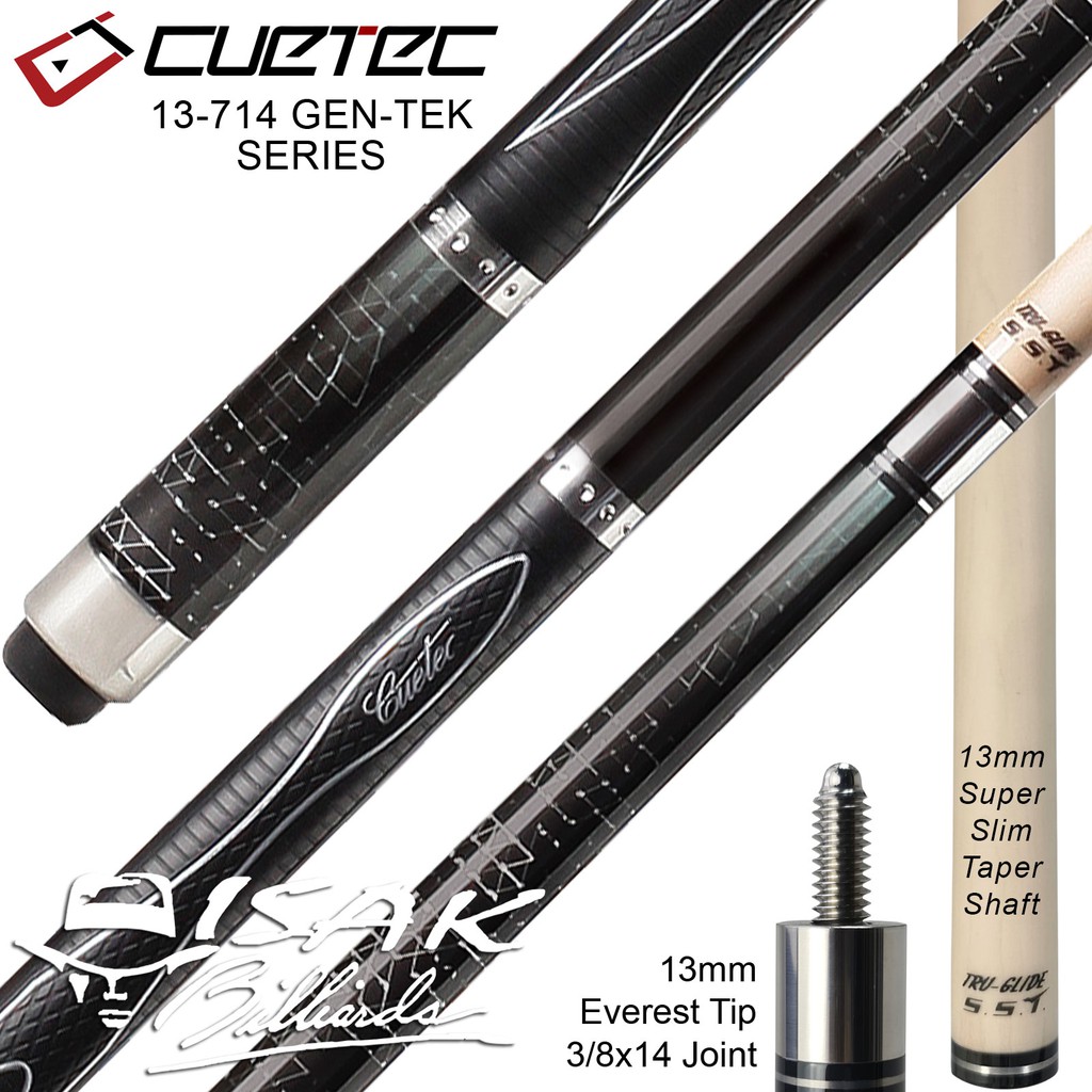 Jual Cuetec CT714 Gen-Tek Series | 13-714 Billiard Pool Cue Slim Taper ...