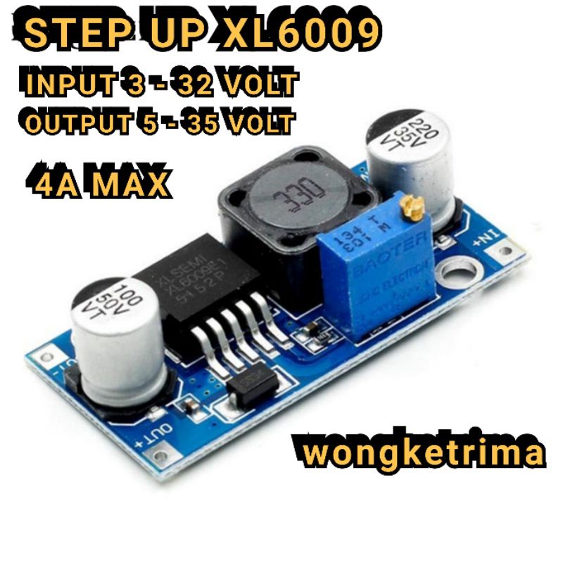Jual STEP UP XL6009 4A DRIVER DC TO DC ADJUSTABLE XL 6009 4 A | Shopee ...