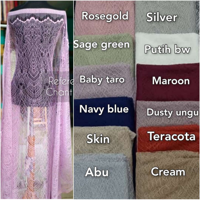 Jual KAIN BROKAT CHANTILY PANEL | Shopee Indonesia