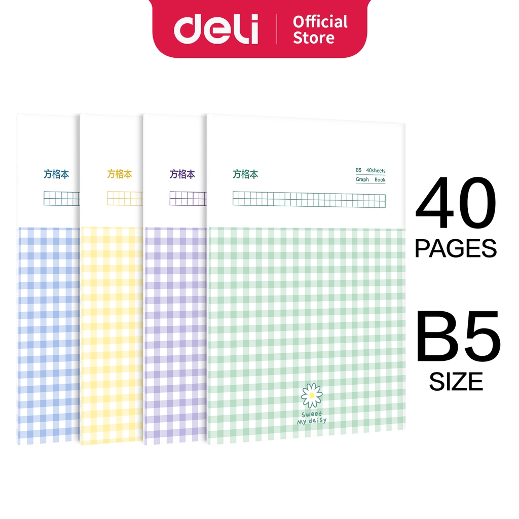 Jual Deli Notebook Buku Tulis Buku Catatan Berwarna B5, 40 Halaman 4 ...