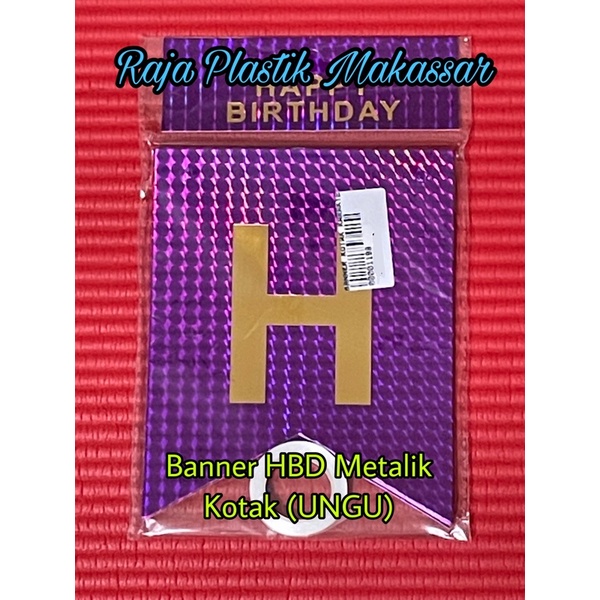 Jual Banner HBD Metalik Kotak/ Banner Happy Birthday/ Banner Ulang ...