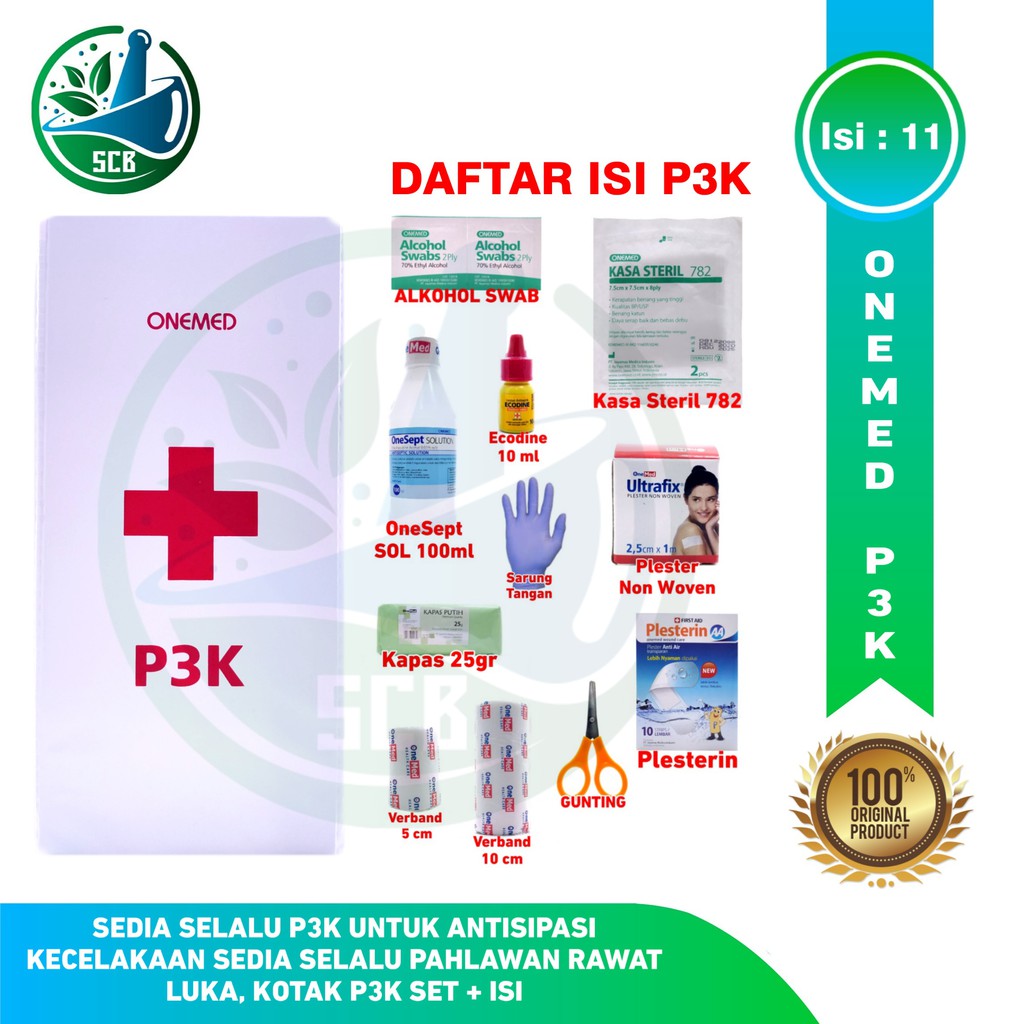 Jual Kotak P3K OneMed Lengkap First Aid Kit Mobil | Shopee Indonesia