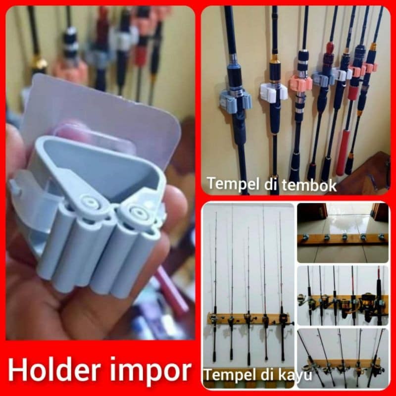 Jual Rod Holder Tempel Pada Dinding Atau Lemari / Rak Joran Pancing ...