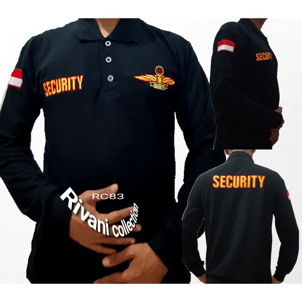 Jual Kaos Security/kaos Security lengan panjang wings/baju Security ...