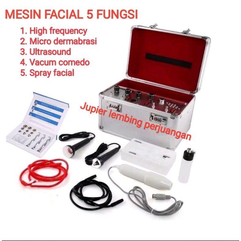 Jual 5in1 Alat facial 5 fungsi High frequency Micro dermabrasi ...