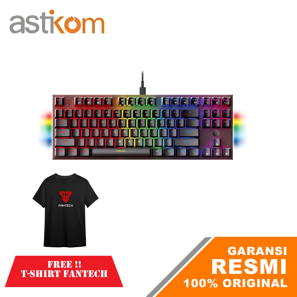 Jual Keyboard Gaming Mechanical Fantech Maxfit 87 MK-856 Rainbow TKL ...