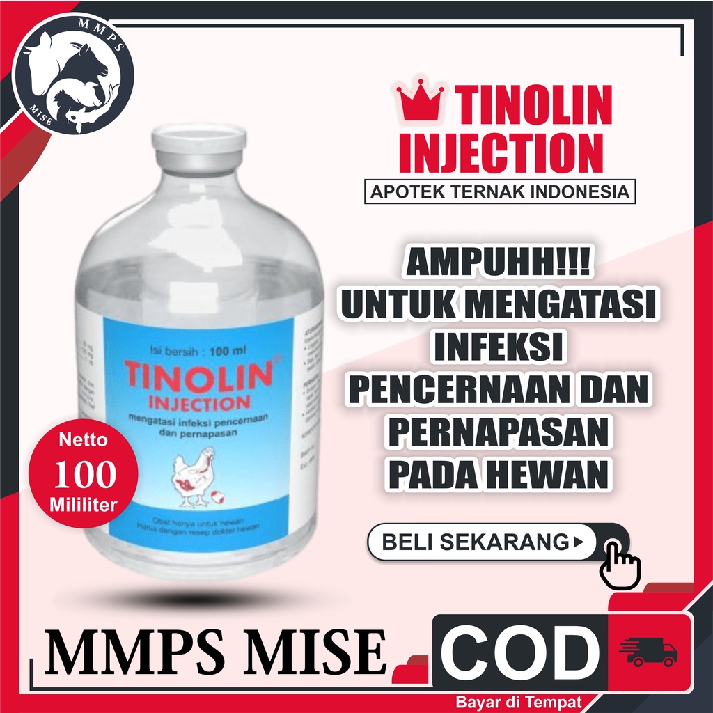 Jual Tinolin Injection 100ml mencegah dan mengobati infeksi pencernaan ...