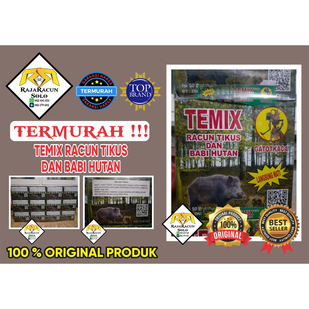Jual Racun Tikus dan Babi Hutan Temix Gatotkaca Original Terpercaya ...