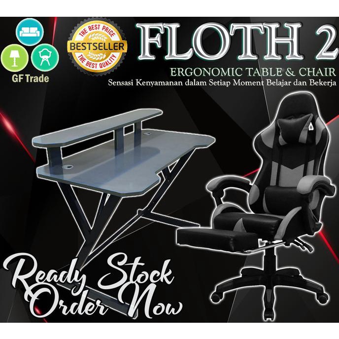 Jual Meja Gaming Kursi Gaming Floth SET 2 Series (Dalam Kota) | Shopee ...