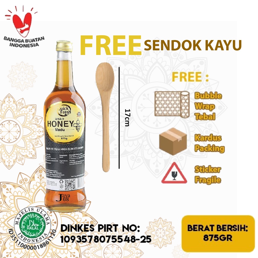 Jual Madu Asli Madu Quick Fresh Honey 875 ml (botol) | Shopee Indonesia