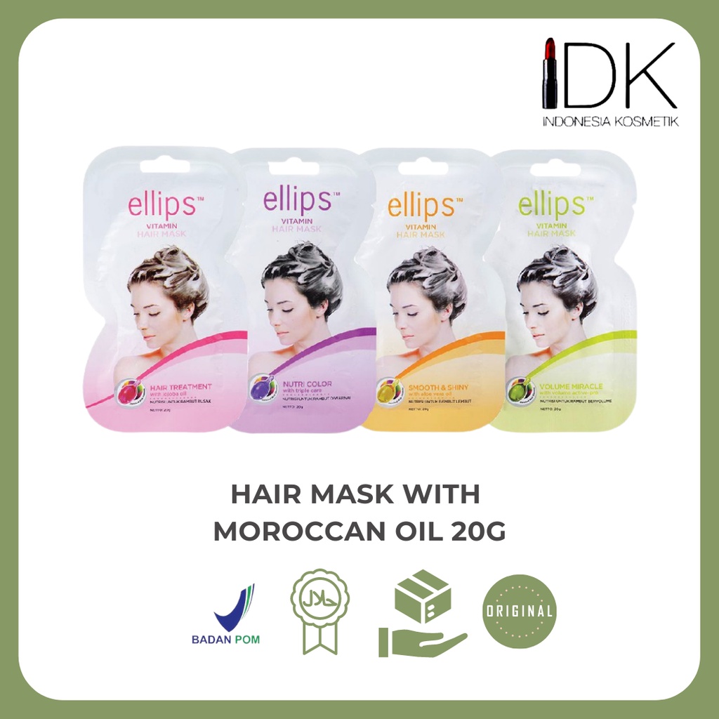 Jual Ellips Hair Mask With Moroccan Oil 20G | Shopee Indonesia