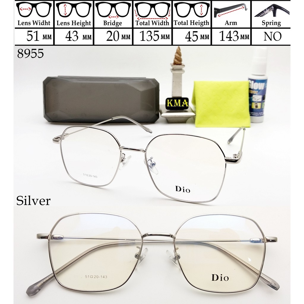 Jual kacamata minus metal frame kacamata korea frame besi minus ...
