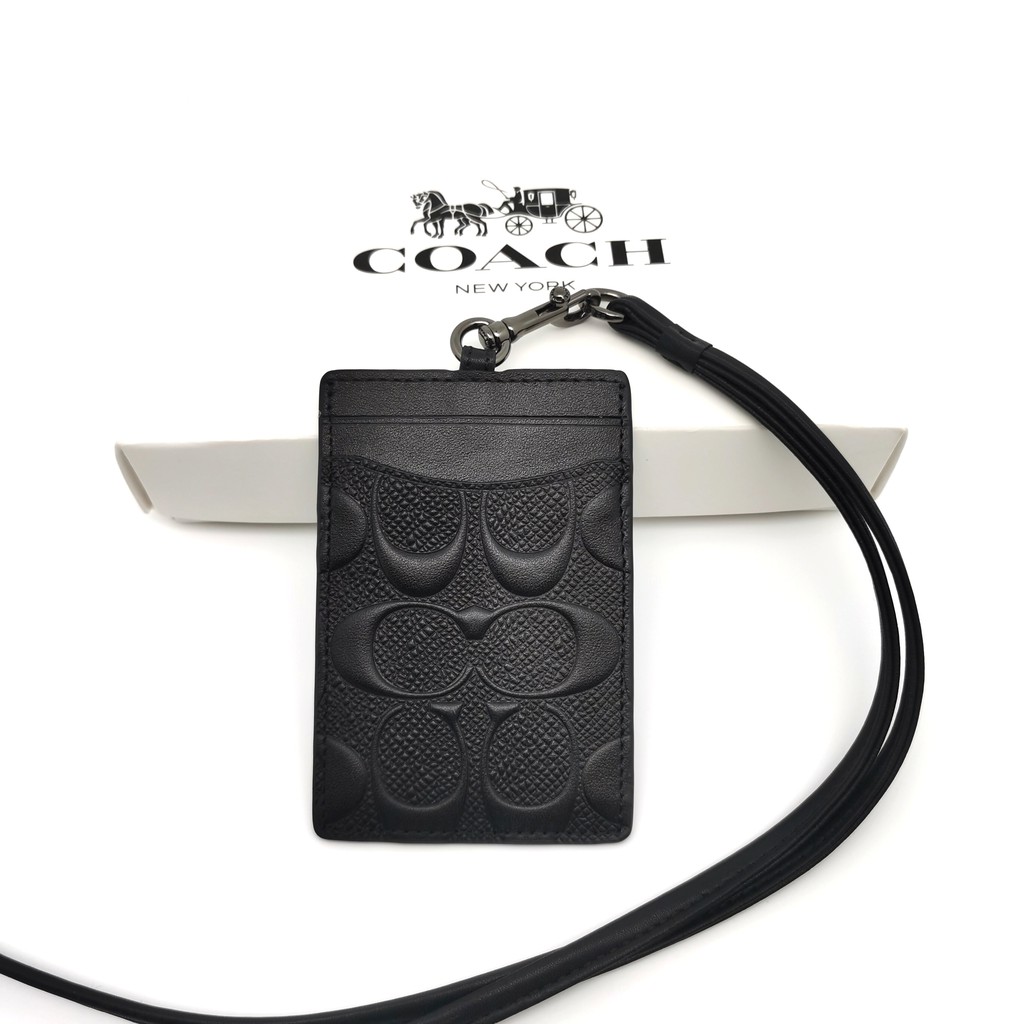 Jual Coach Lanyard ID Name Tag Crescent Relief Pattern | Shopee Indonesia