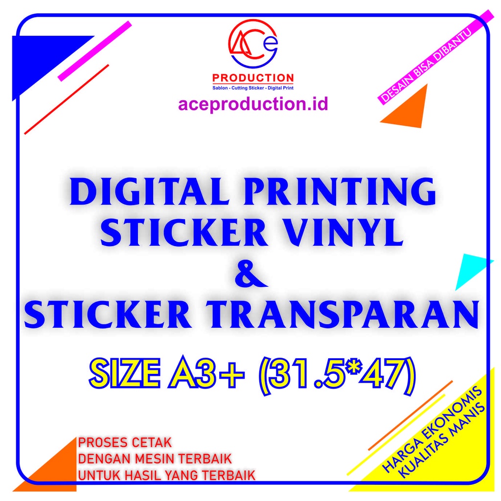 Jual CETAK STIKER/ PRINT STICKER LABEL PRODUK VINYL TAHAN AIR ANTI ...