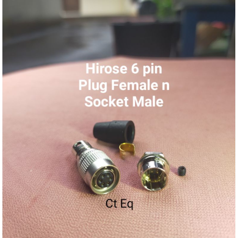 Jual Konektor Hirose 6 Pin Plug Female n Socket Male Jack Hirose 6pin ...