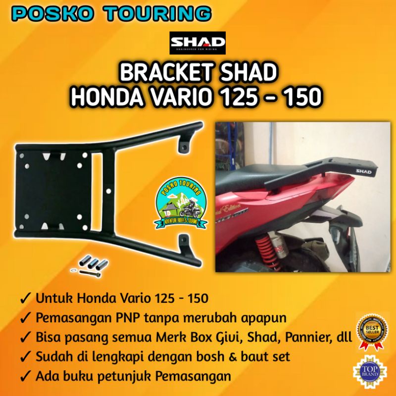 Jual Bracket Shad Bracket Box Honda Vario 125 150 LED | Bracket Motor ...