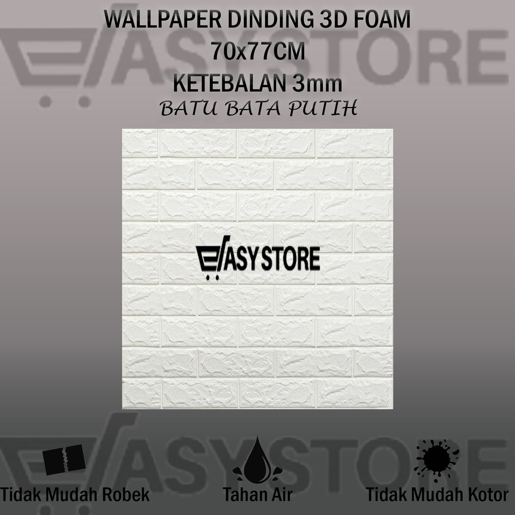 Jual WALLPAPER DINDING 3D FOAM 70X77CM WALLSTICKER WALLFOAM KOREAN ...