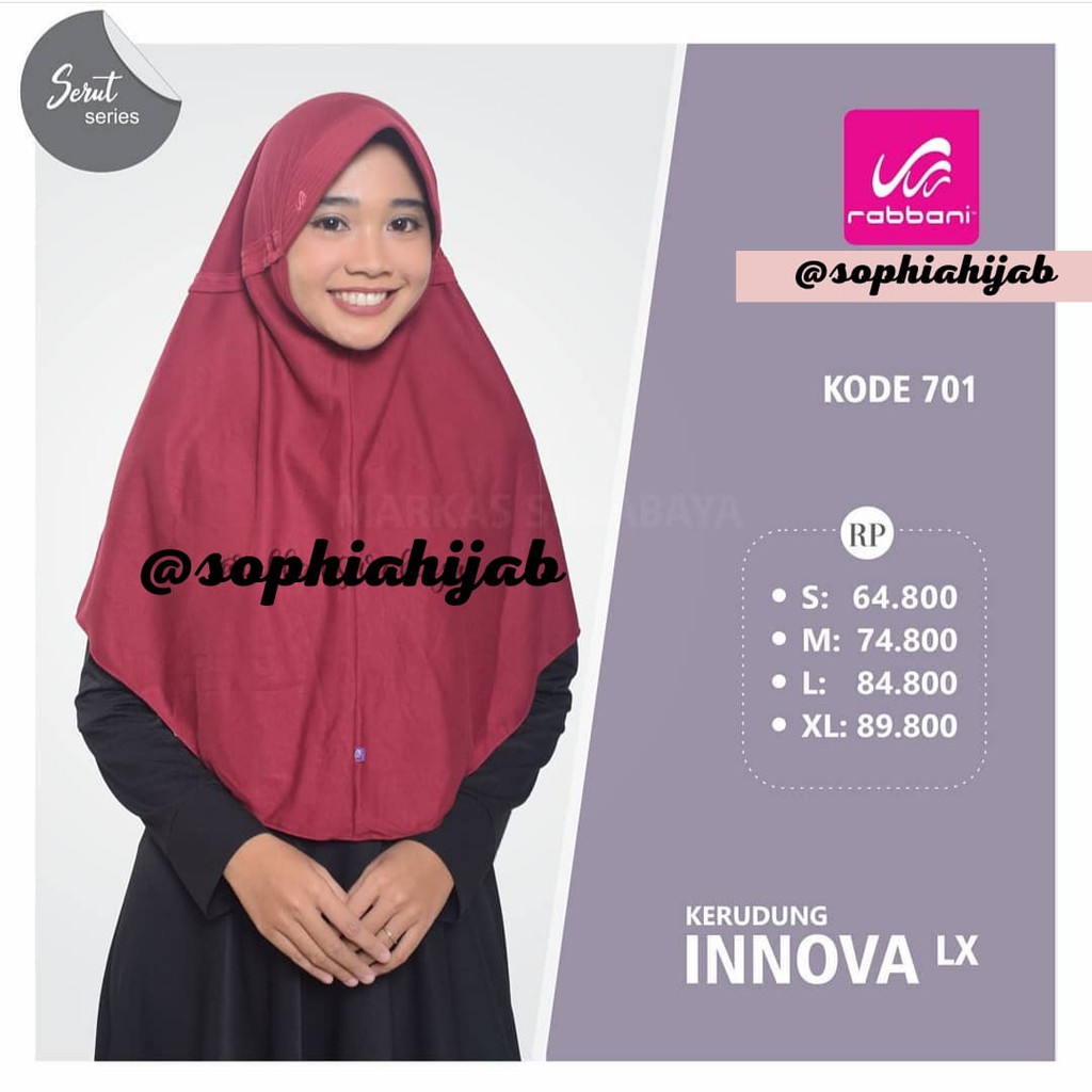 Jual KERUDUNG RABBANI JILBAB RABBANI INNOVA LX (Pita tertutup) Warna Sekolah | Shopee Indonesia
