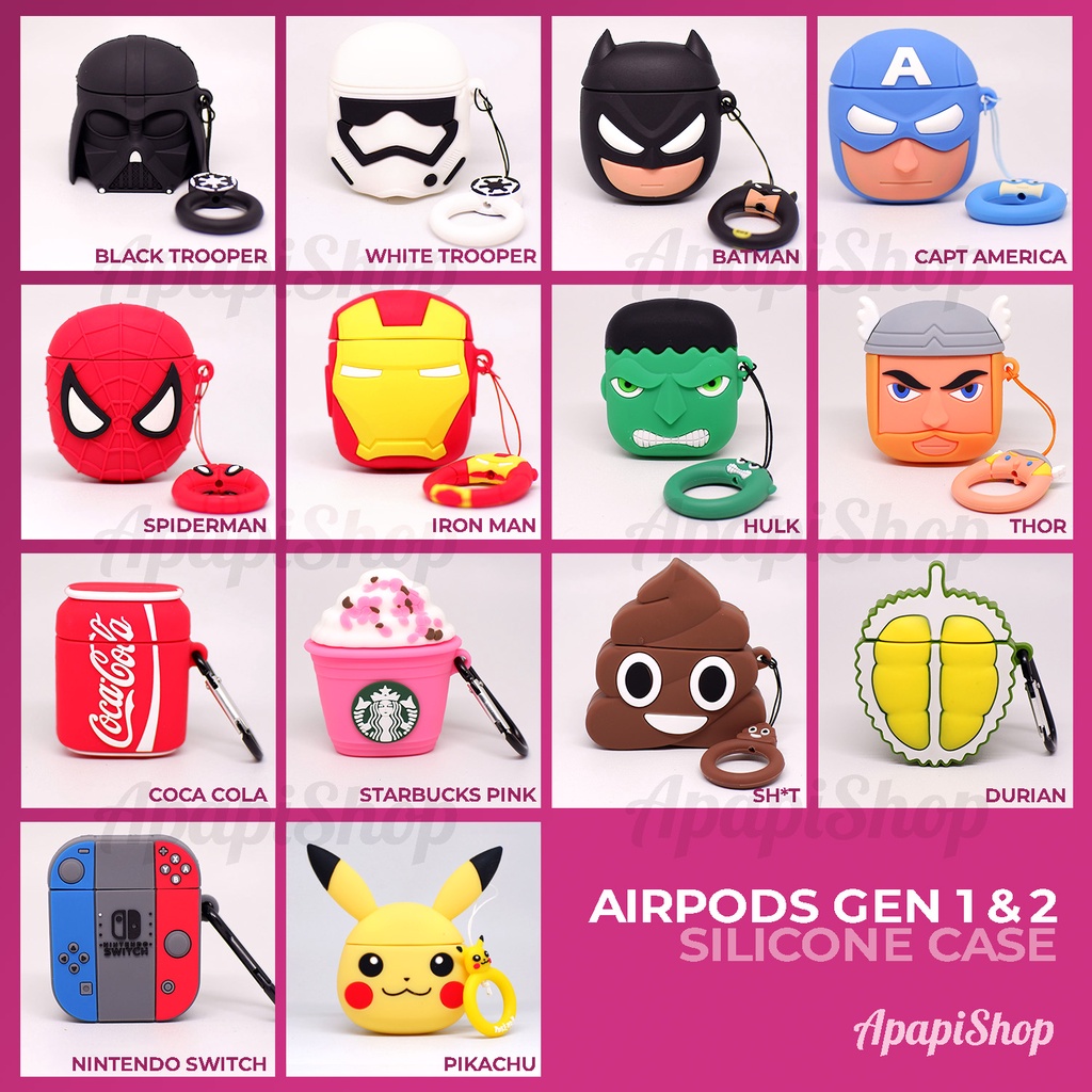 Jual Casing Airpods Gen 1 & 2 Silicone Case Anti Shock Premium Material ...