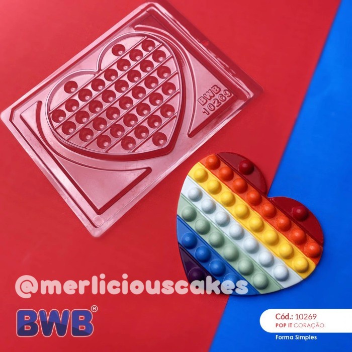 Jual BWB Pop It Heart Chocolate Mold Cetakan Coklat | Shopee Indonesia