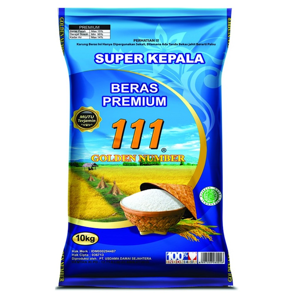 Jual Beras Golden Number Biru 111@10 KG - SUPER KEPALA | Shopee Indonesia