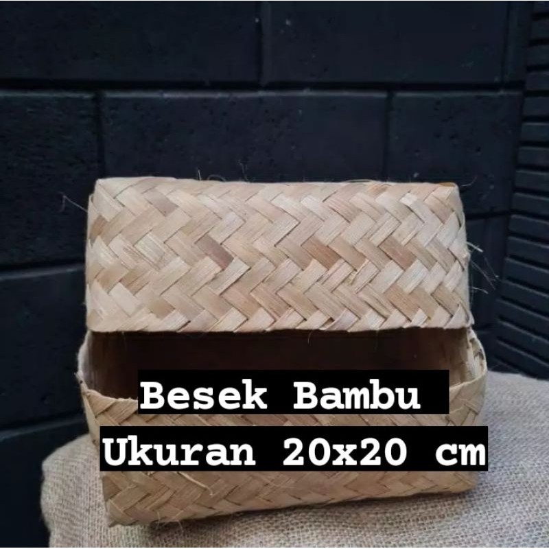 Jual Besek bambu 20x20 termurah Besek catering Besek aqiqah besek bakul ...