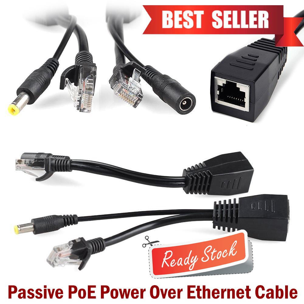 Jual Kabel Passive PoE Splitter and Injector Power Over Ethernet Cable ...