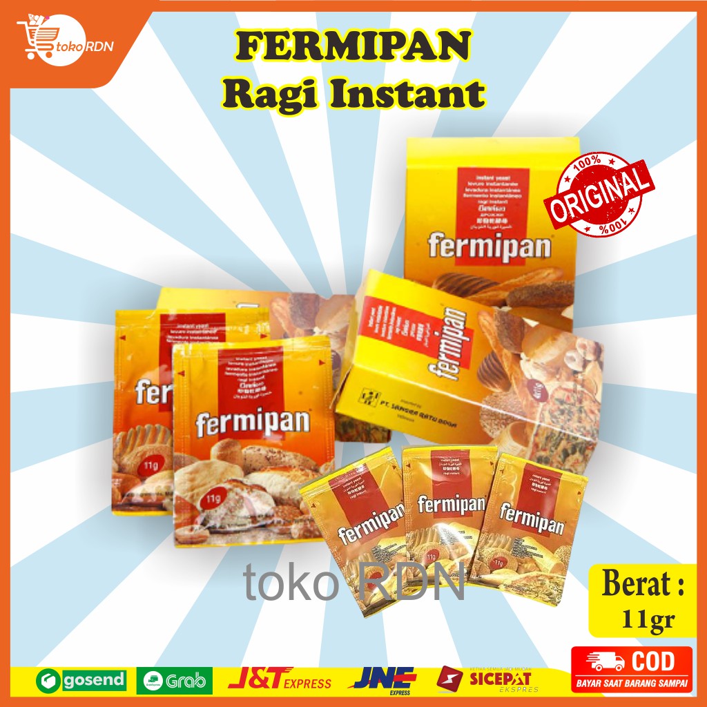 Jual Fermipan Sachet / Ragi Instant / Instant Yeast 11gram | Shopee ...