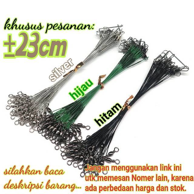 Jual Kawat Pancing Leader Kili Kili /Sling atau Seling leader Hitam 23 ...