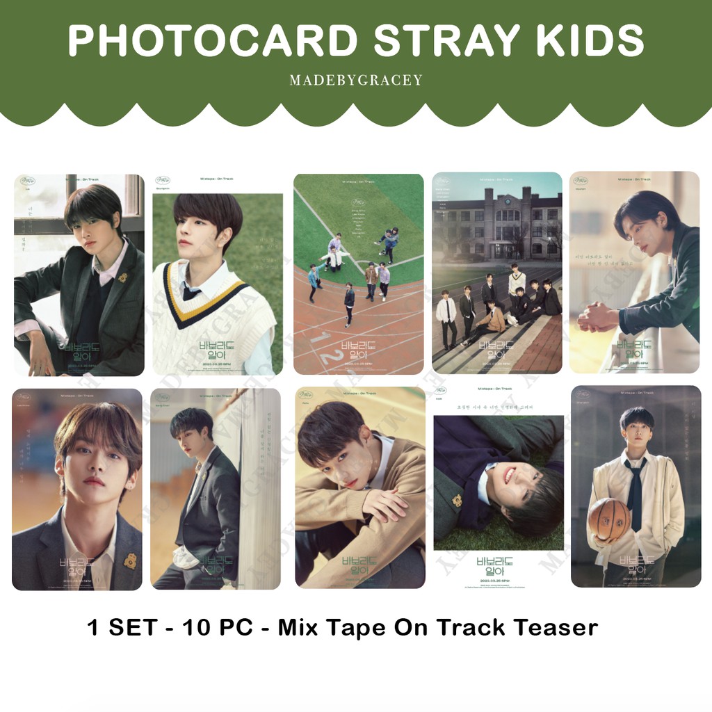 Jual [PO] Photocard Stray Kids 1 Set Mixtape On Track | Shopee Indonesia