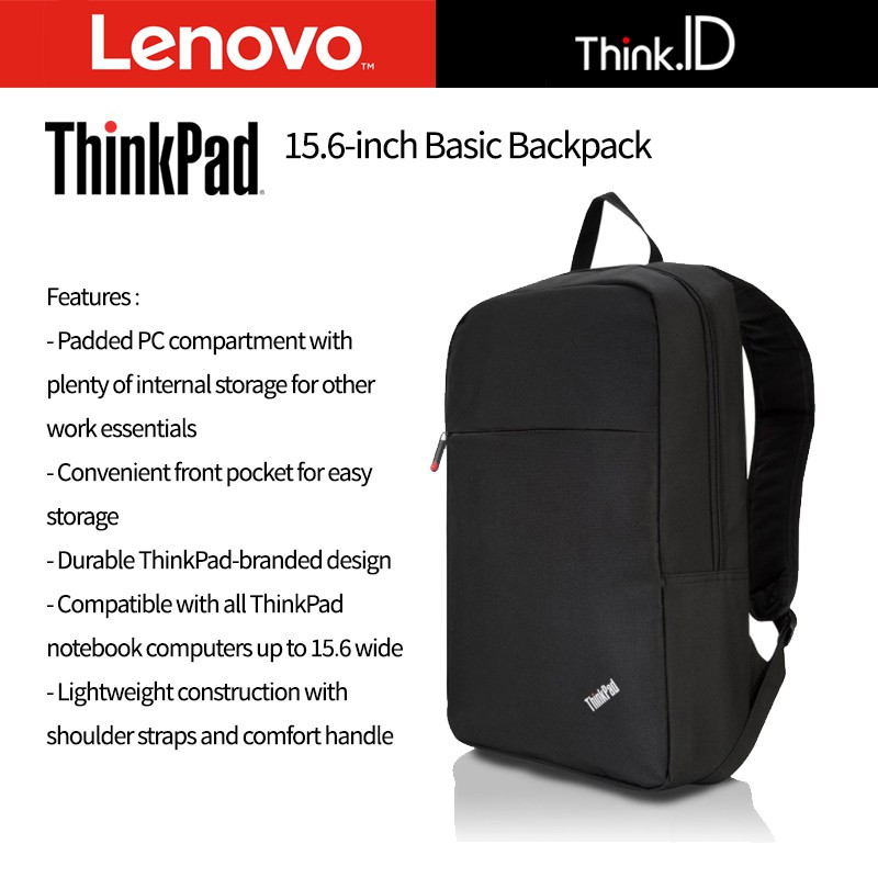 Jual Lenovo Tas Laptop ThinkPad 15.6-inch Basic Backpack | Shopee Indonesia