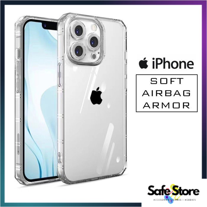Jual Soft Case AIRBAG iPhone 11 12 13 Pro Max Promax Clear AIRBAG ARMOR ...