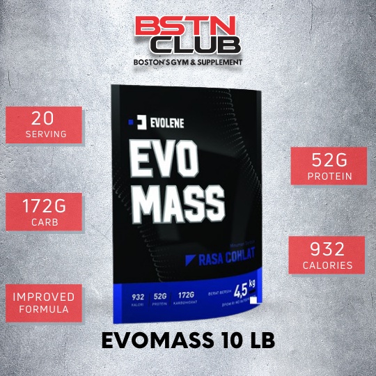 Jual Evomass 10lbs EVO MASS 4,5 KG EVOLENE SUSU PROTEIN 10 LBS EVOMAS ...