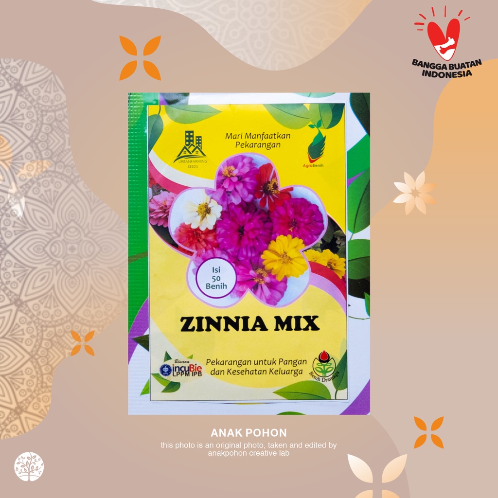 Jual (1 PACK) Benih Bunga Zinnia Mix Bunga Kertas Seeds - IPB Retail ...