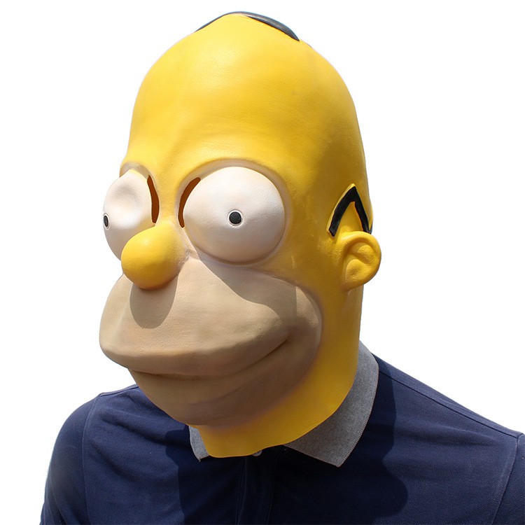 Jual TOL-25 topeng latex karet kepala homer simpsons head mainan prank ...